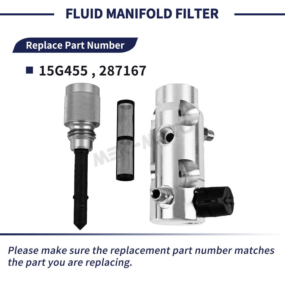For Graco 390 395 490 495 Manifold Filter Assembly Return Valve Pump | eBay