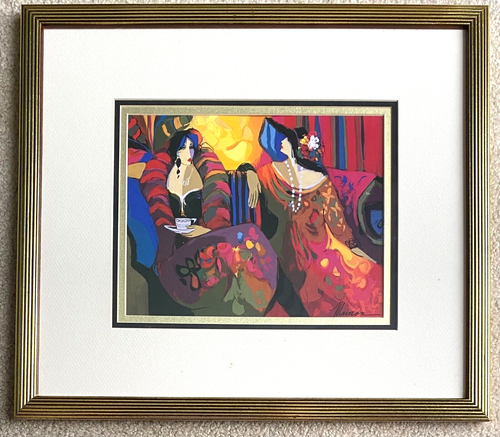 Isaac Maimon Two Ladies in the Soiree Art Print Framed Triple Matte ...