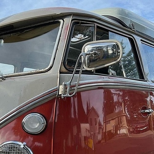 VW Splitscreen Commercial Mirror Arms & Mirrors M194 (pair) Chrome ...