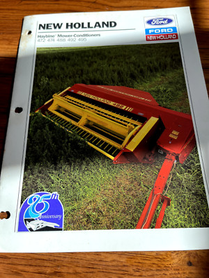 New Holland 472 474 488 494 495 Haybine Mower Conditioner Brochure FCCA ...