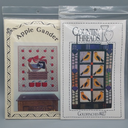 Country Threads Goldfinches & Apple Gander Applique Quilt Patterns Lot ...