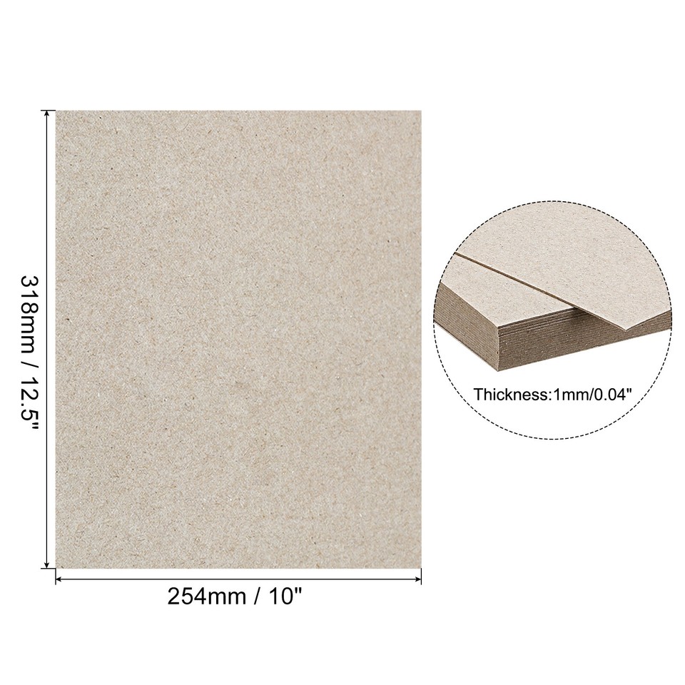 0.04"x12.5"x10" Book Board, 10 Pack Chipboard Sheets Book Binding Board ...