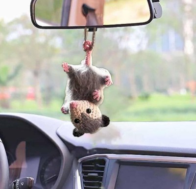 Possum Auto Charm, süß Opossum gehäkelt Auto Spiegel hängendes Zubehör ...