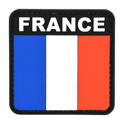 France Flag Patch PVC Removable French Emblem Full Color Patches for ...