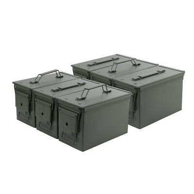 Redneck Convent Metal Ammo Storage Box 6pk - .50 Cal Green Locking ...