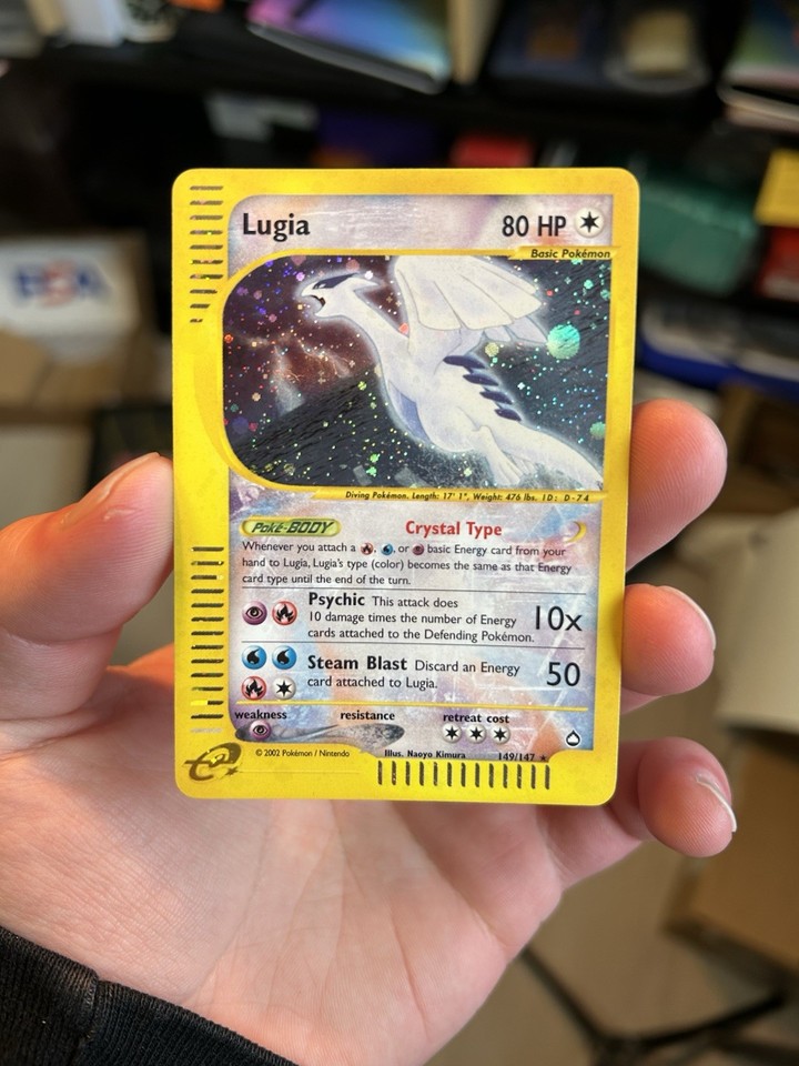 2003 Pokémon TCG Aquapolis Lugia Crystal Type 149/147 Holo ~ NM or ...