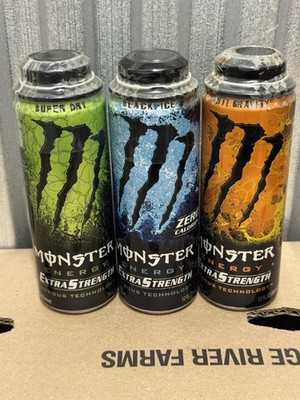 Monster Energy Extra Strength Black Ice, Killer B & Super Dry 12oz FULL ...