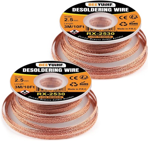 3M/10ft 2.5mm Desoldering wick Braid Solder wick Braid with Flux No ...