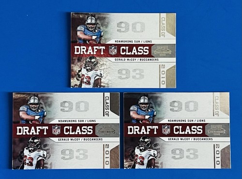 (3) 2010 Contenders Ndamukong Suh & Gerald McCoy Draft Class Rookie ...