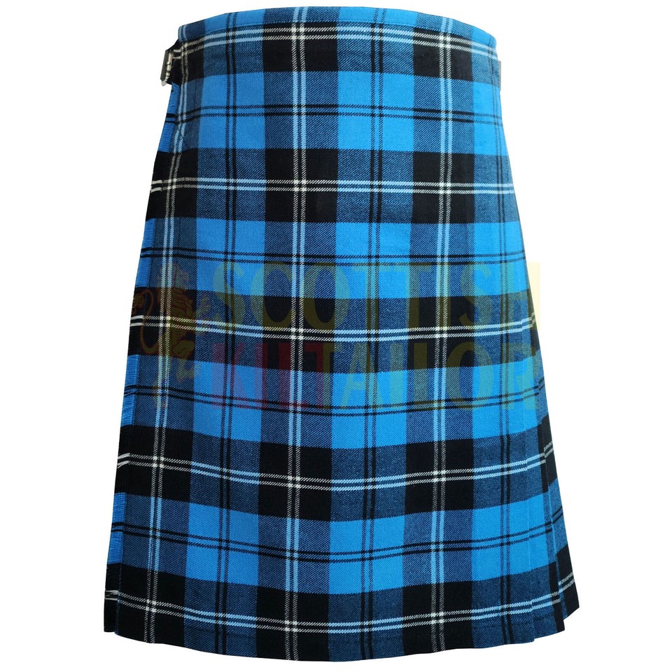 Scottish Handmade Traditional Ramsay Blue Ancient Tartan Kilt Custom ...