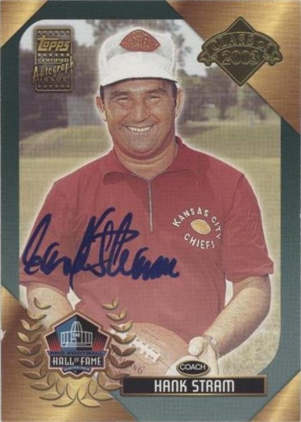 2003 Topps - Hall of Fame Autographs #HOF-HS Hank Stram (AU) for sale ...