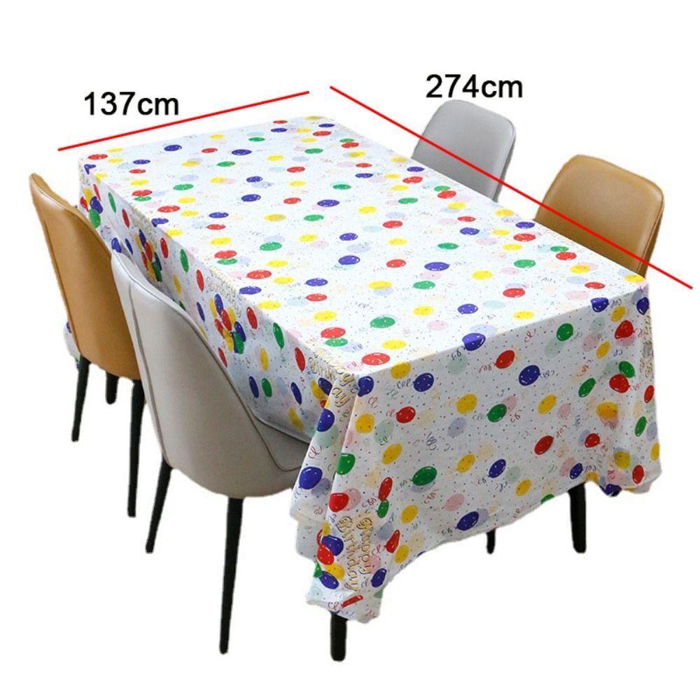 Plastic Colorful Balloon Tablecloth Table Decorative Cloth Birthday ...