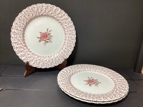 Set of 3 JOHNSON BROTHERS ROSE BOUQUET 9 7/8" Dinner Plates (J37) | eBay