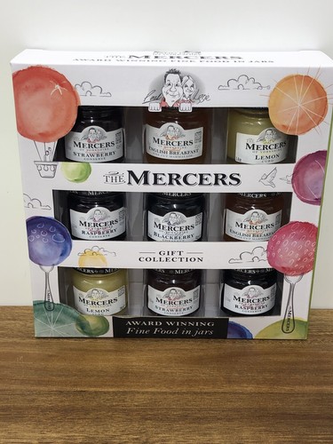 Mercers Of Yorkshire Selection Gift Set 9 Mini Jars Of Jams Curd ...