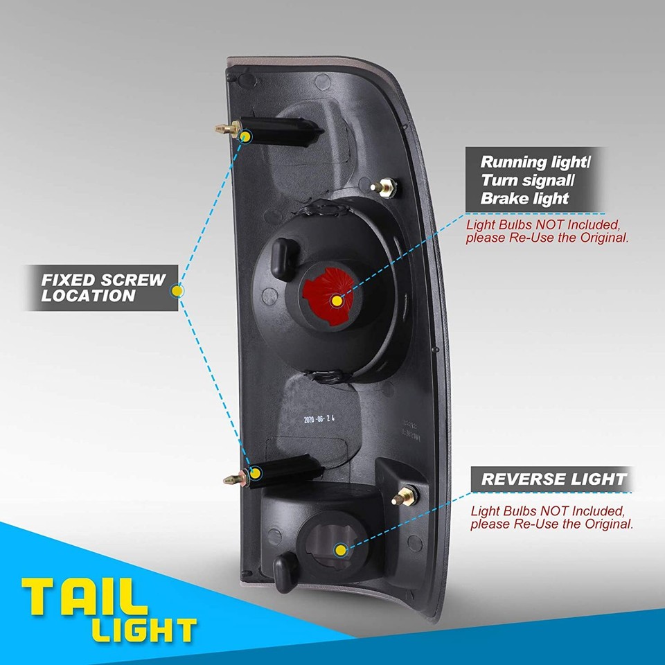 for 97-03 Ford F150/99-07 F250 F350 Super Duty Smoke Pair Tail Lights ...