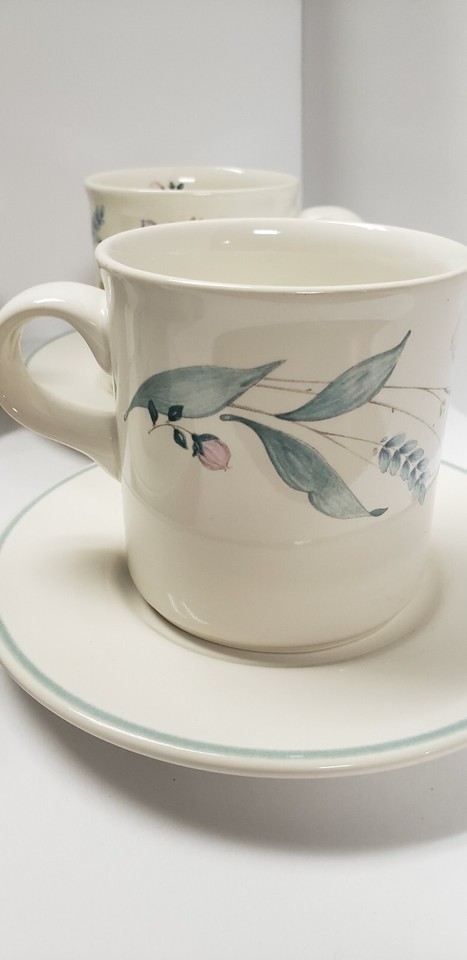 Pfaltzgraff April Floral Coffee and Saucer Set of 4 - 8 Pieces | eBay