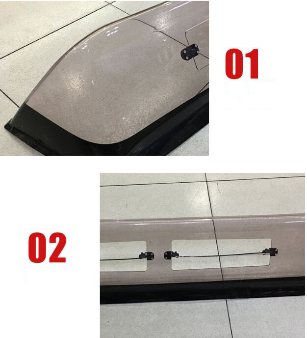 Rear Spoiler Sun Rain Visor Window Shield For Toyota Land Cruiser LC80 ...