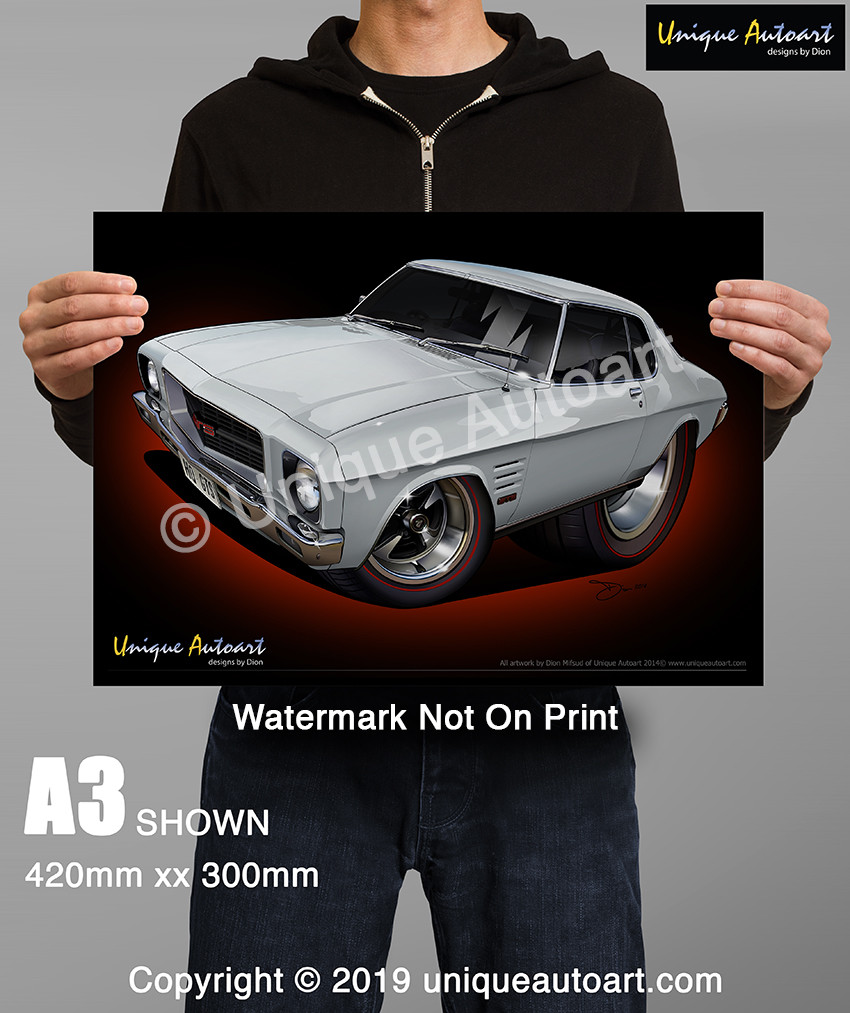 Holden HQ Monaro Print - Classic 1971 Monaro HQ GTS Drawing ( 16 ...