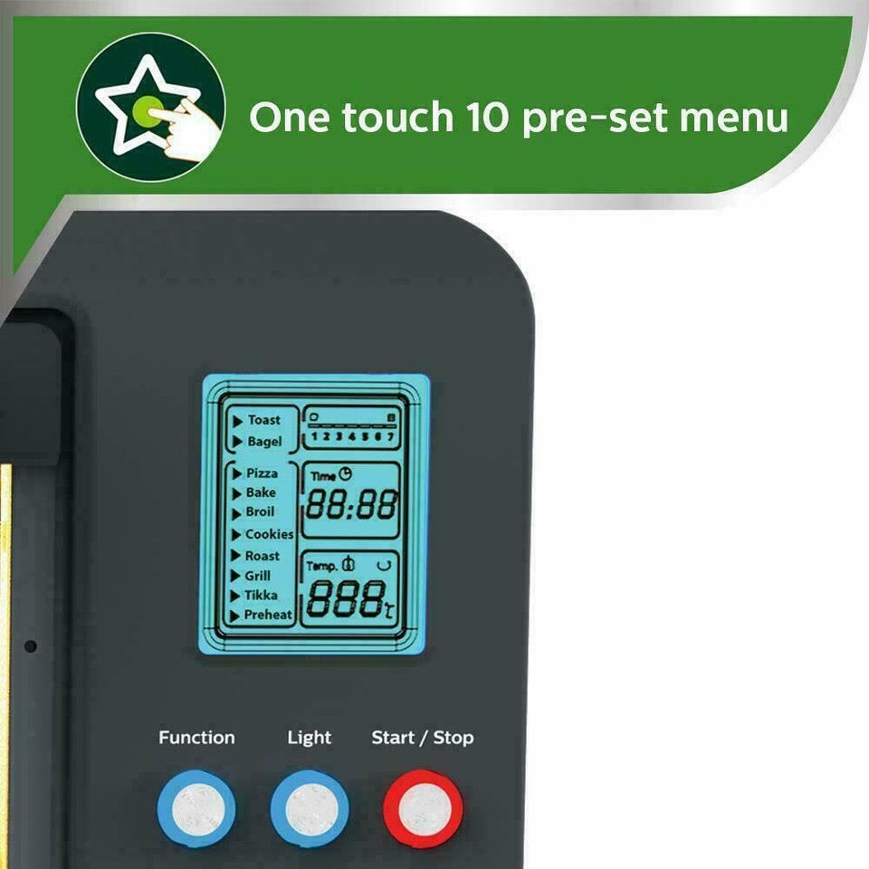 Philips Oven Toaster Grill 25 Litre Opti-Temp Technology Digital Display Panel | eBay