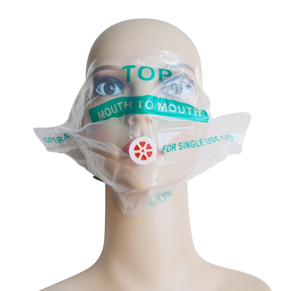 NEW Keychain CPR Mask Disposable Resuscitator Mask for First Aid Or AED ...