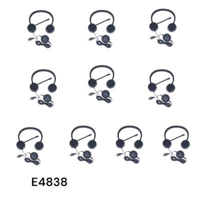 Jabra Evolve 30 Dual HSC060 Stereo Wired Headset ENC060 USB Cable Lot ...