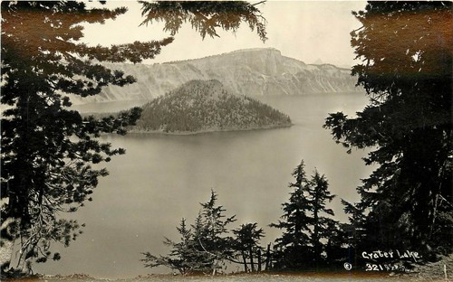 Patterson RPPC Postcard 321; Crater Lake OR Wizard Island c1920s ...