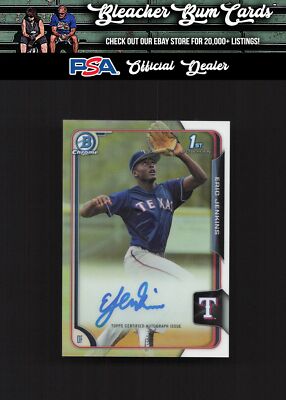 2015 Bowman Draft BCA-EJ Eric Jenkins Chrome Draft Pick Auto Refractor ...