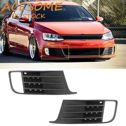 1 Pair For VW Jetta MK6 GLI 2012-2014 Front Bumper Fog Light Lamp Grill ...