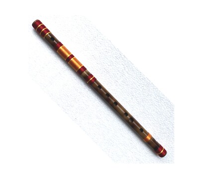 Left Hand Small Concert Bamboo Flute G Mid scale Fried Bansuri with ...