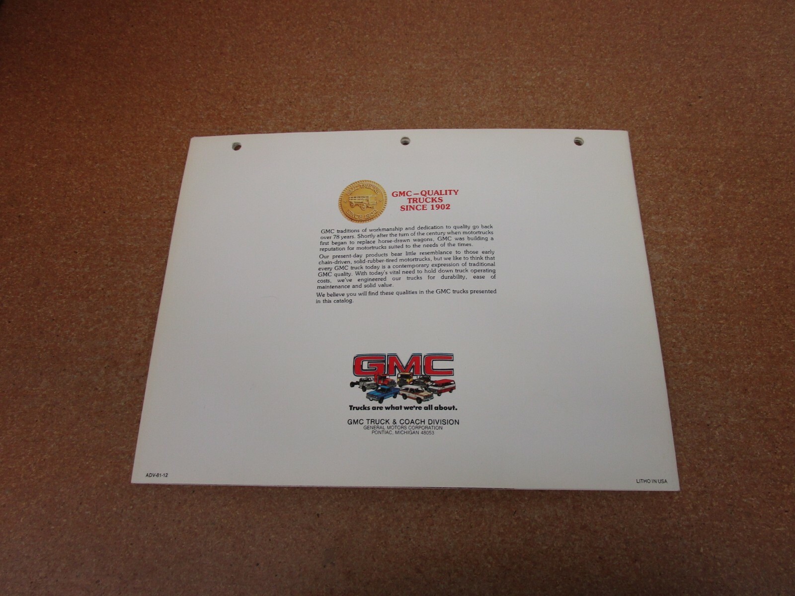 1981 GMC Topkick Medium truck sales brochure 20 page dealer literature ...