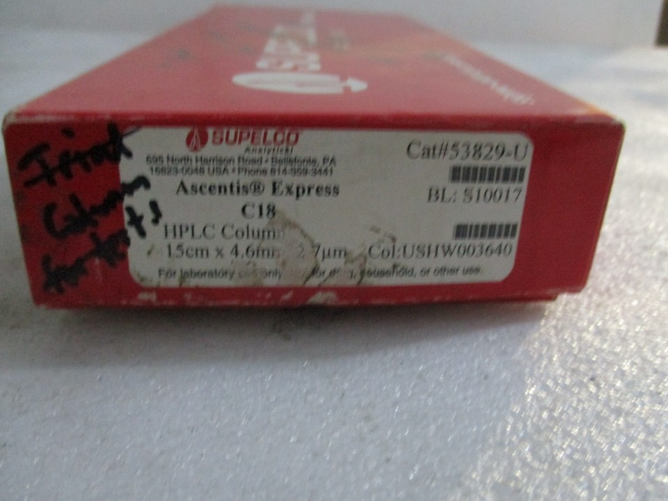 Supelco Ascentis Express HPLC Column C18 10cm x 4.6mm 2.7um #53829-U ...