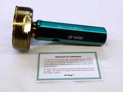 NEW 2" 11 1/2 NPT L1 PIPE THREAD PLUG GAGE 2.0 2.00 2.000 2.0000 N.P.T ...