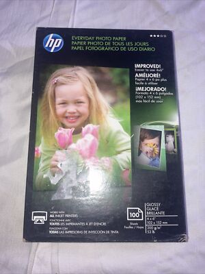 HP Genuine Professional Photo Paper 100 Sheets 4x6 Glossy CR759A | eBay