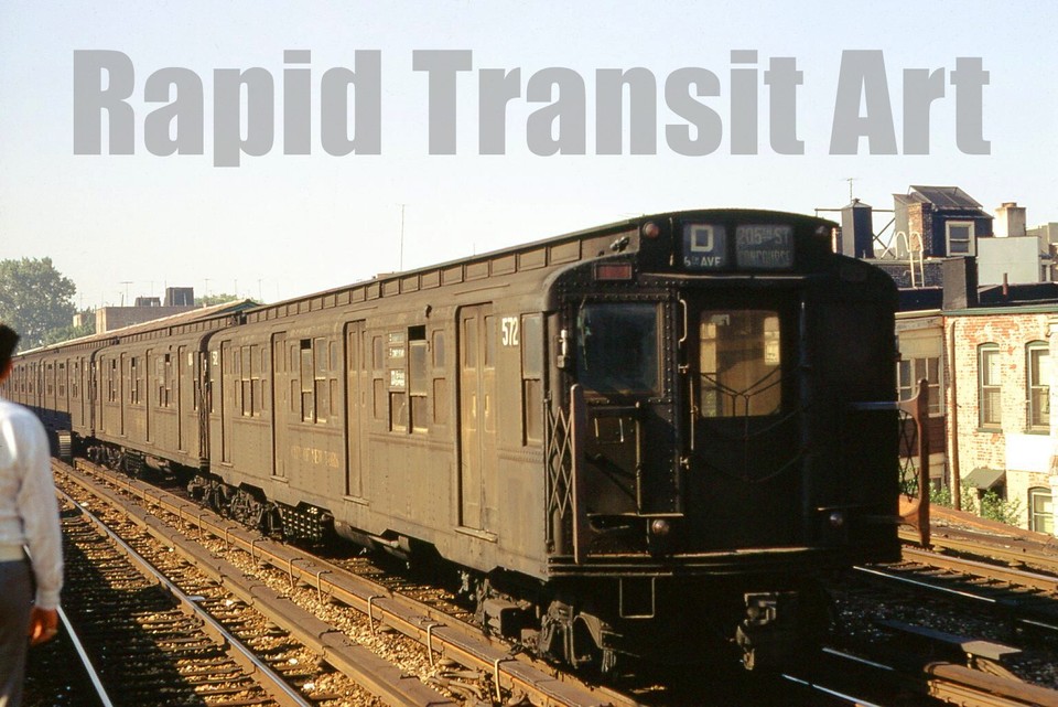 Vintage 1968 Slide New York Subway BMT R-4 D Train Car 572 Kings ...
