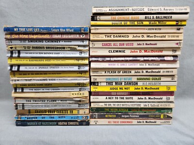 Vintage Mystery Crime Pulp Paperback Novels - 1940s-60s Lot Of 36 PB ...