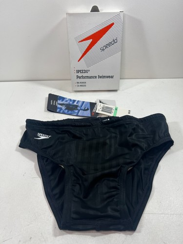 Men's SPEEDO AQUABLADE Black Swim Brief Size 34 RARE New With Tags VTG ...