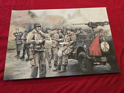 WW2 WWII US AMERICAN PARATROOPERS MACHINE GUN AIRBORNE Military War ...