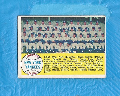 NEW YORK YANKEES 1958 TOPPS #246 NEW YORK YANKEES | eBay