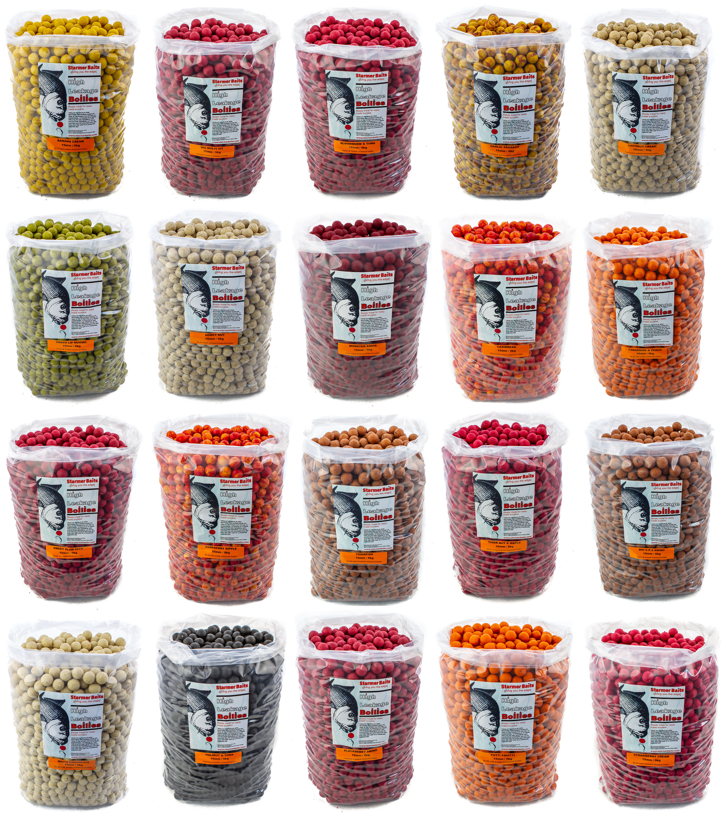 15mm 5kg high flavour release boilies for carp & coarse fishing Free P ...