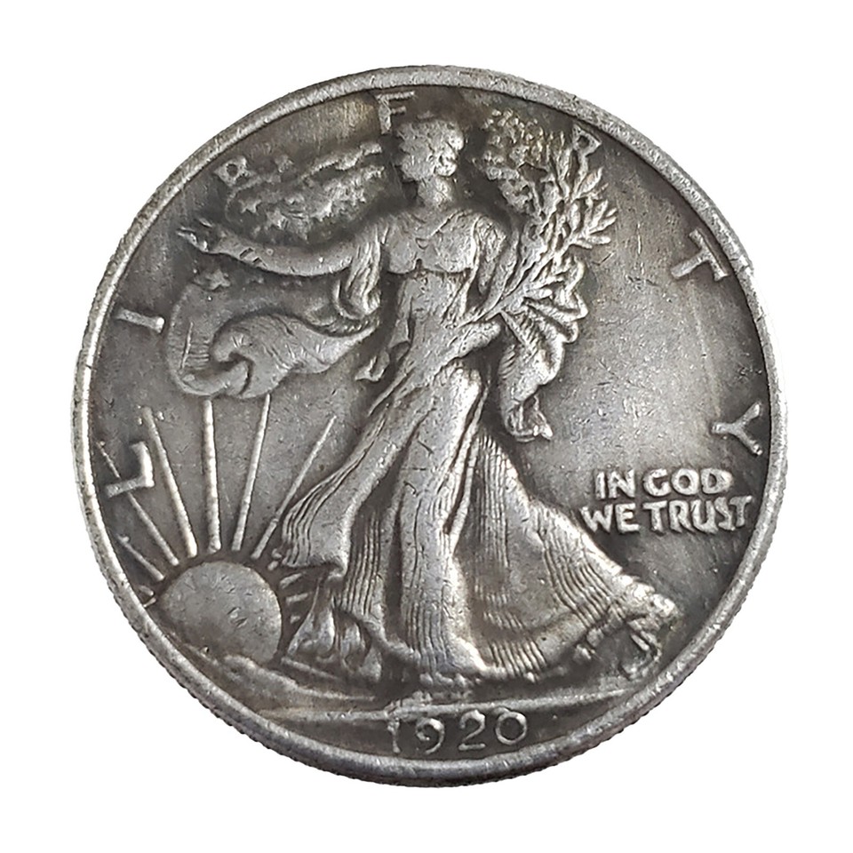 1920 Silver Walking Liberty Half Dollar Average Circulated Single Coin ...