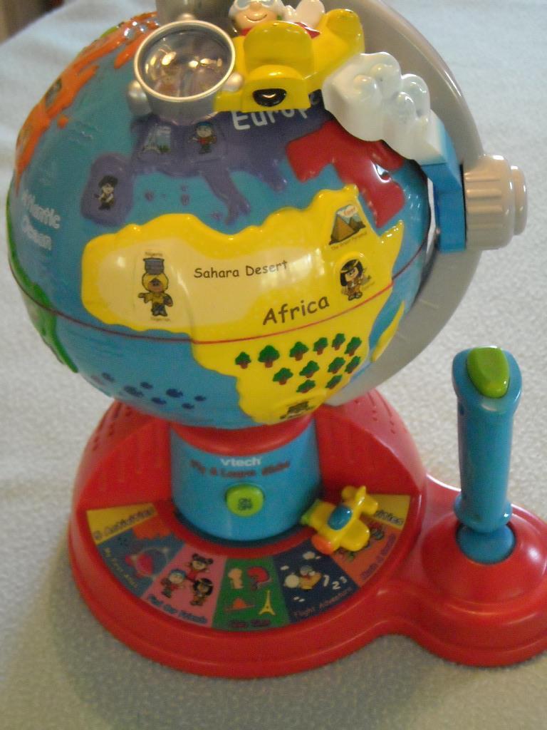 VTech Fly and Learn Adventure Talking Globe Controller Geography ...