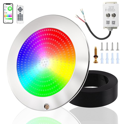 10 Inch RGBW LED Pool Light for Inground Pools, 12V 65W 100FT Cord | eBay
