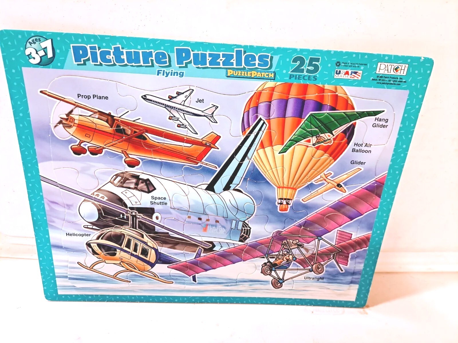 Vintage 1999 Puzzle Patch Picture Puzzles 25 PC Cardboard "Flying" Ages ...