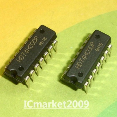 10 PCS HD74HC00P DIP-14 74HC00 Quad. 2-input NAND Gates Chip IC | eBay