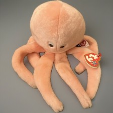 Inky the Octopus - Grey, With Mouth - Beanie Babies - Beaniepedia