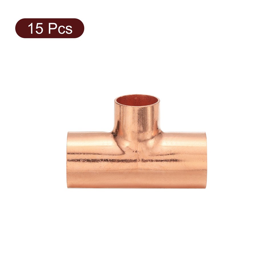 15Pcs 1" x 3/4" x 1" Copper Reducing Tee Pressure Pipe Fitting Connectors | eBay