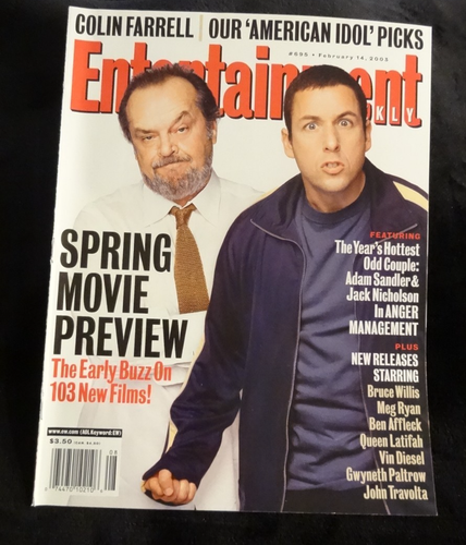 Entertainment Weekly Adam Sandler Jack Nicholson February 14 2003 | eBay