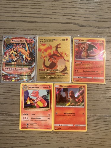 Pokemon cards lot 5 cards. Evolution Of Charizards. | eBay