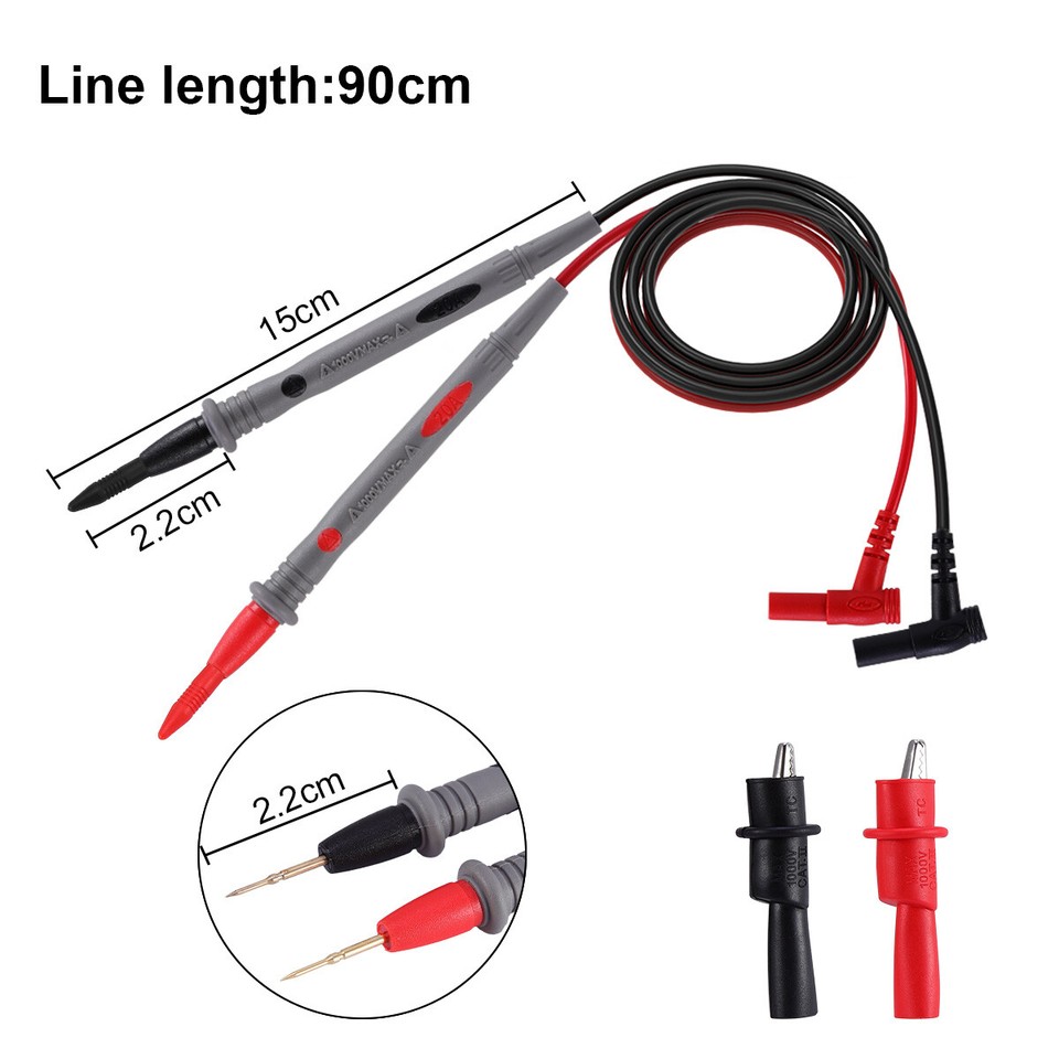 1/2X Multimeter Voltmeter Cable Thin Needle Tester Unique Probe Test ...