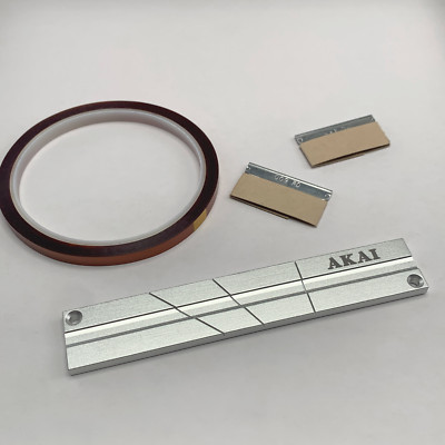 AKAI 1/4" Silver Tape Universal Splicing Blocks + Hold Tape Repair Kit ...